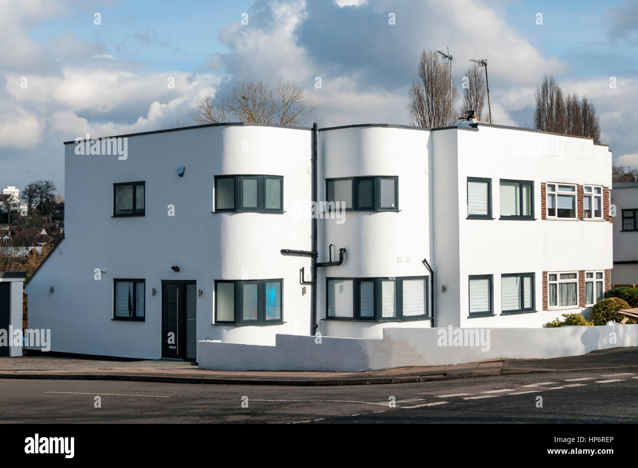Art deco style houses in Bromley, South London Stock Photo - Alamy