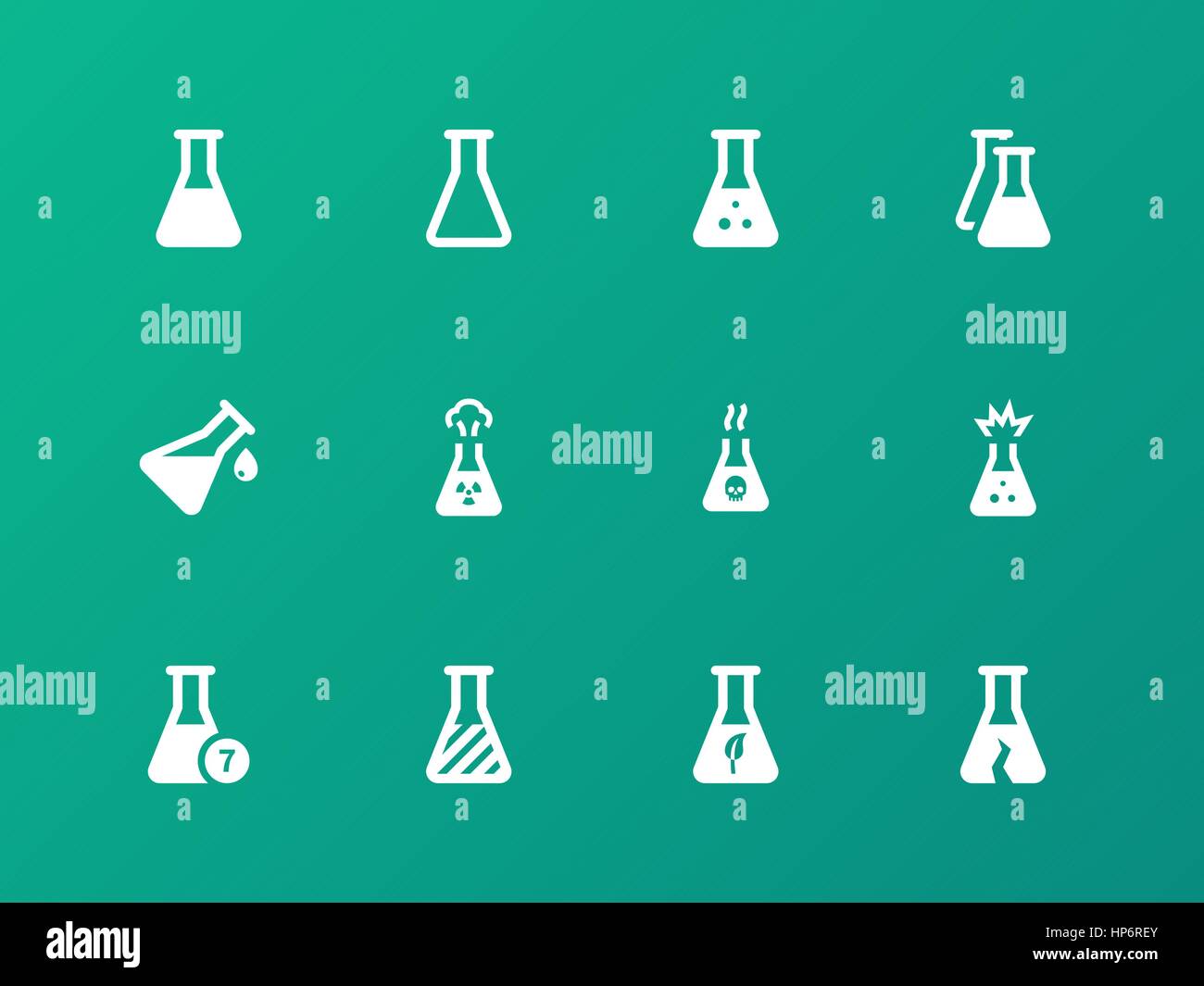 Flask green liquid on Stock Vector Images - Alamy