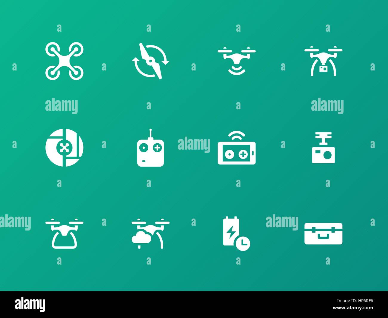 Quadcopter with camera on map icons on green background Stock Vector ...