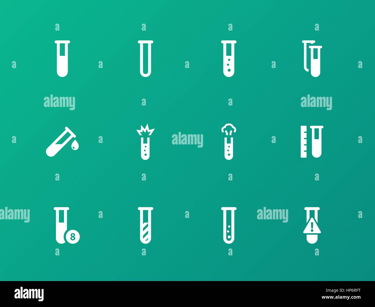 Test-tube icons on green background Stock Vector Image & Art - Alamy