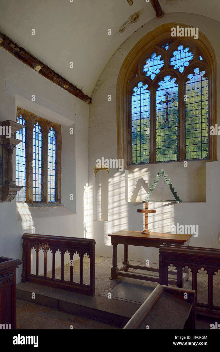 Altar of St James Chuch, Chuch End, Charfield, Gloucestershire Stock ...