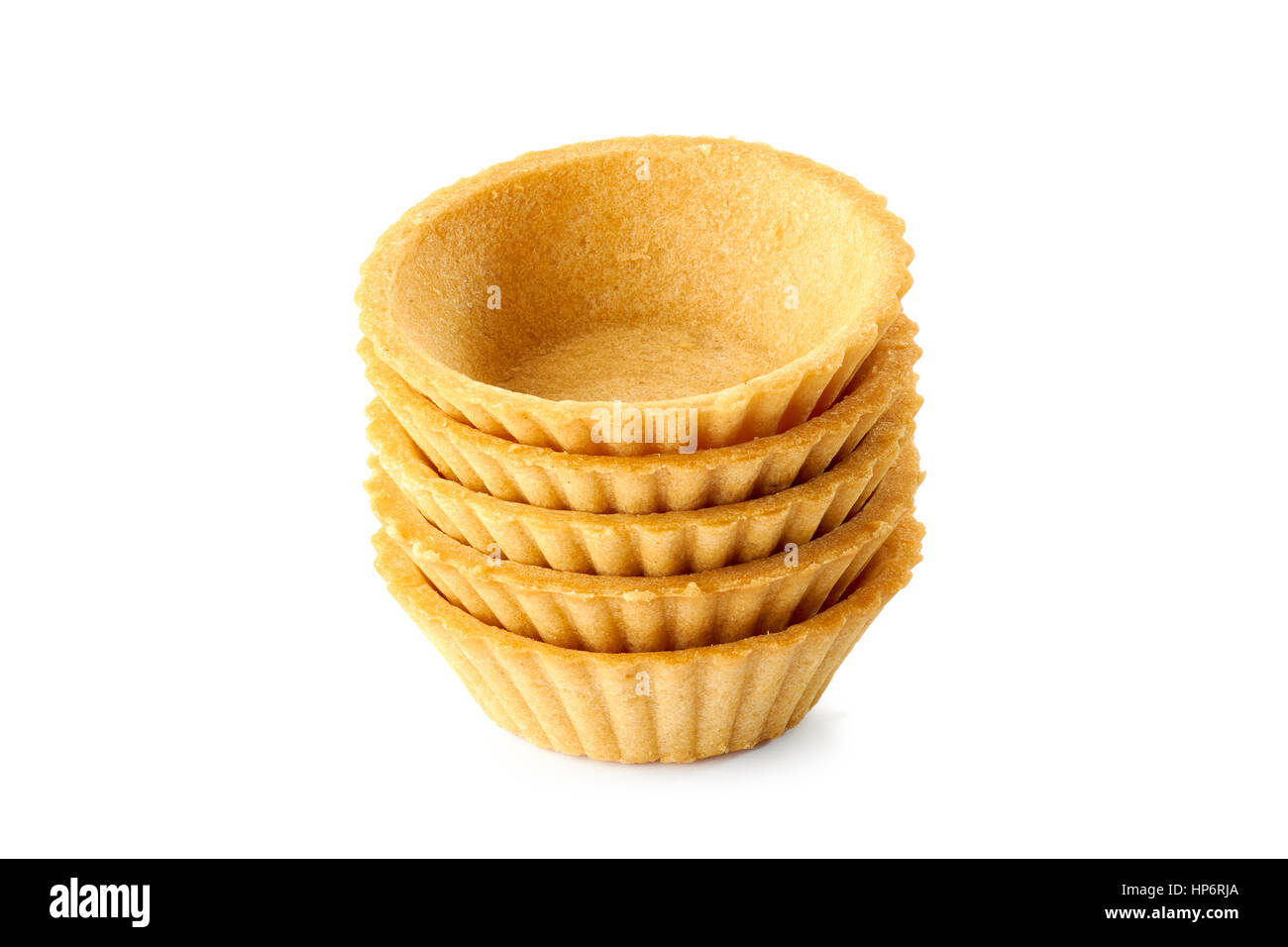 Stack of tartlets on white Stock Photo - Alamy