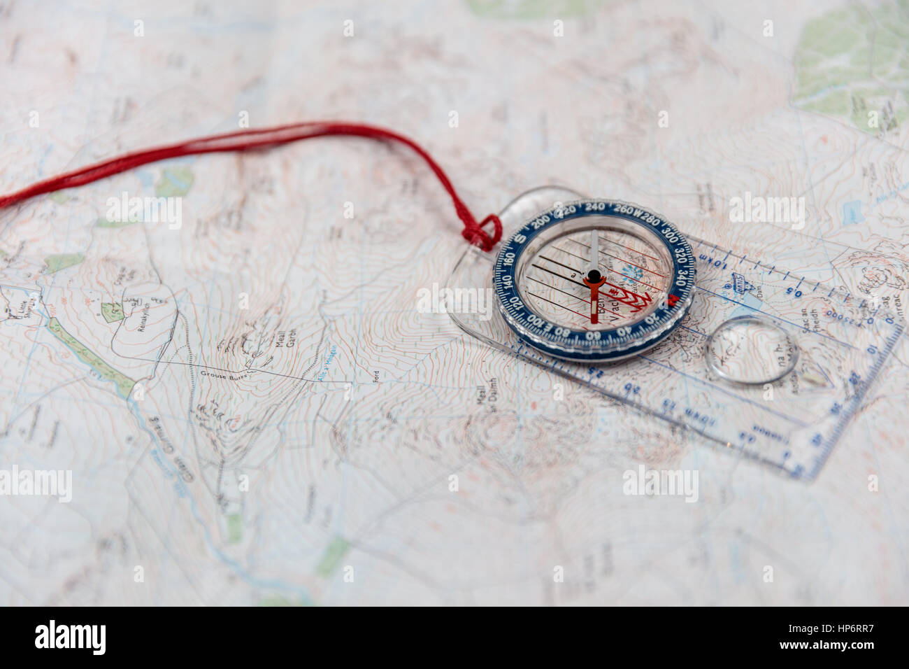 compass on a map Stock Photo - Alamy