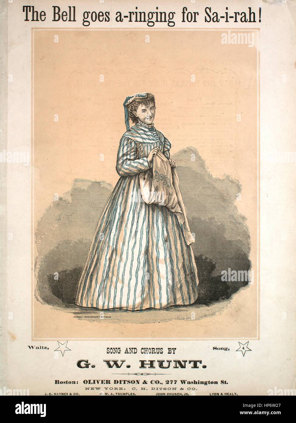 Sheet music cover image of the song 'The Bell Goes A-Ringing For Sa-i ...