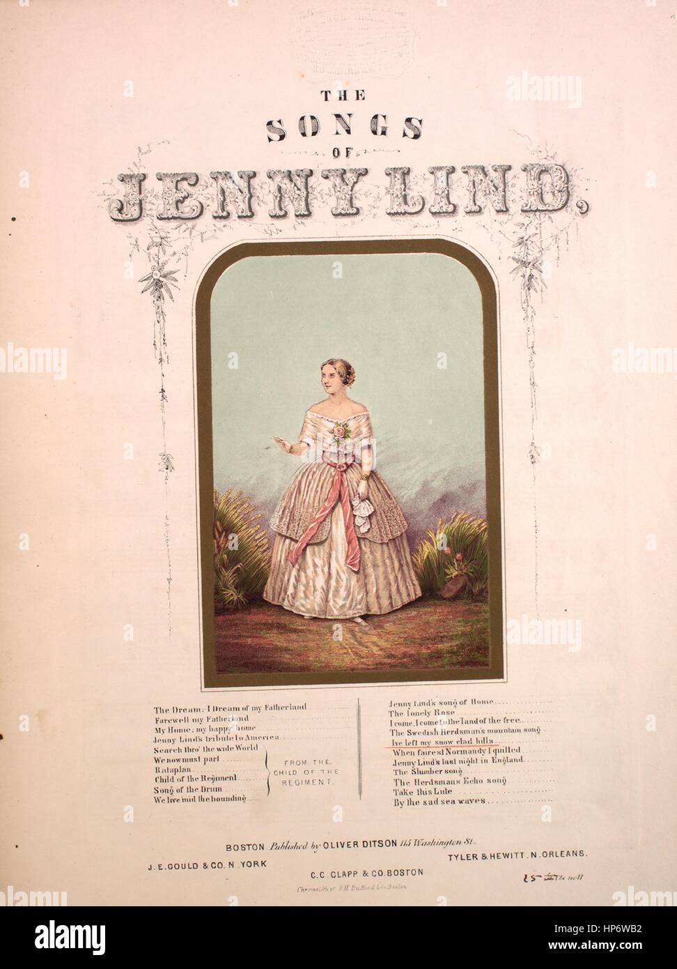 Sheet music cover image of the song 'The Songs of Jenny Lind I've Left ...