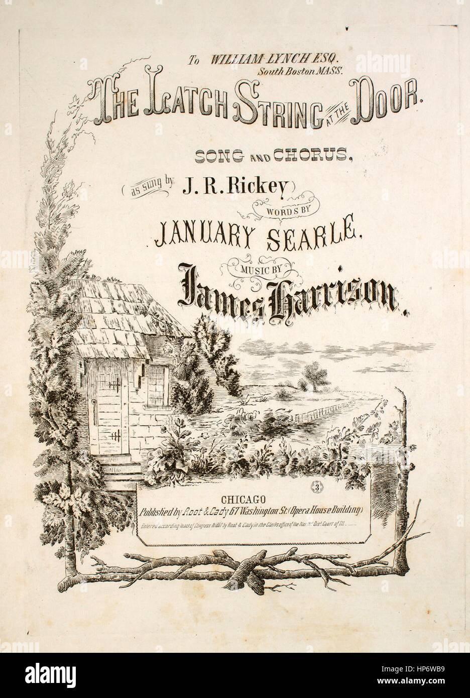 Sheet music cover image of the song 'The Latch String at the Door Song ...