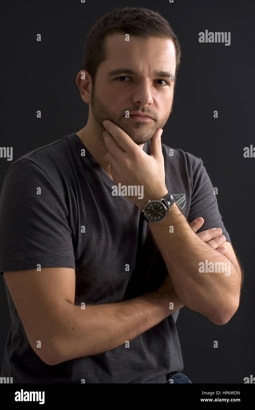 Model released , Mann, 30+, im Portrait - man in portrait Stock Photo ...