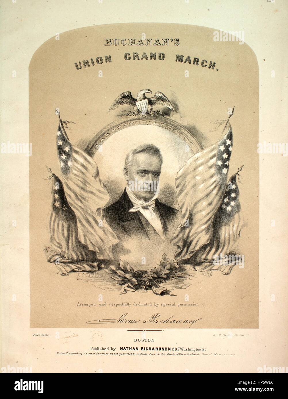 Sheet music cover image of the song 'Buchanan's Union Grand March ...
