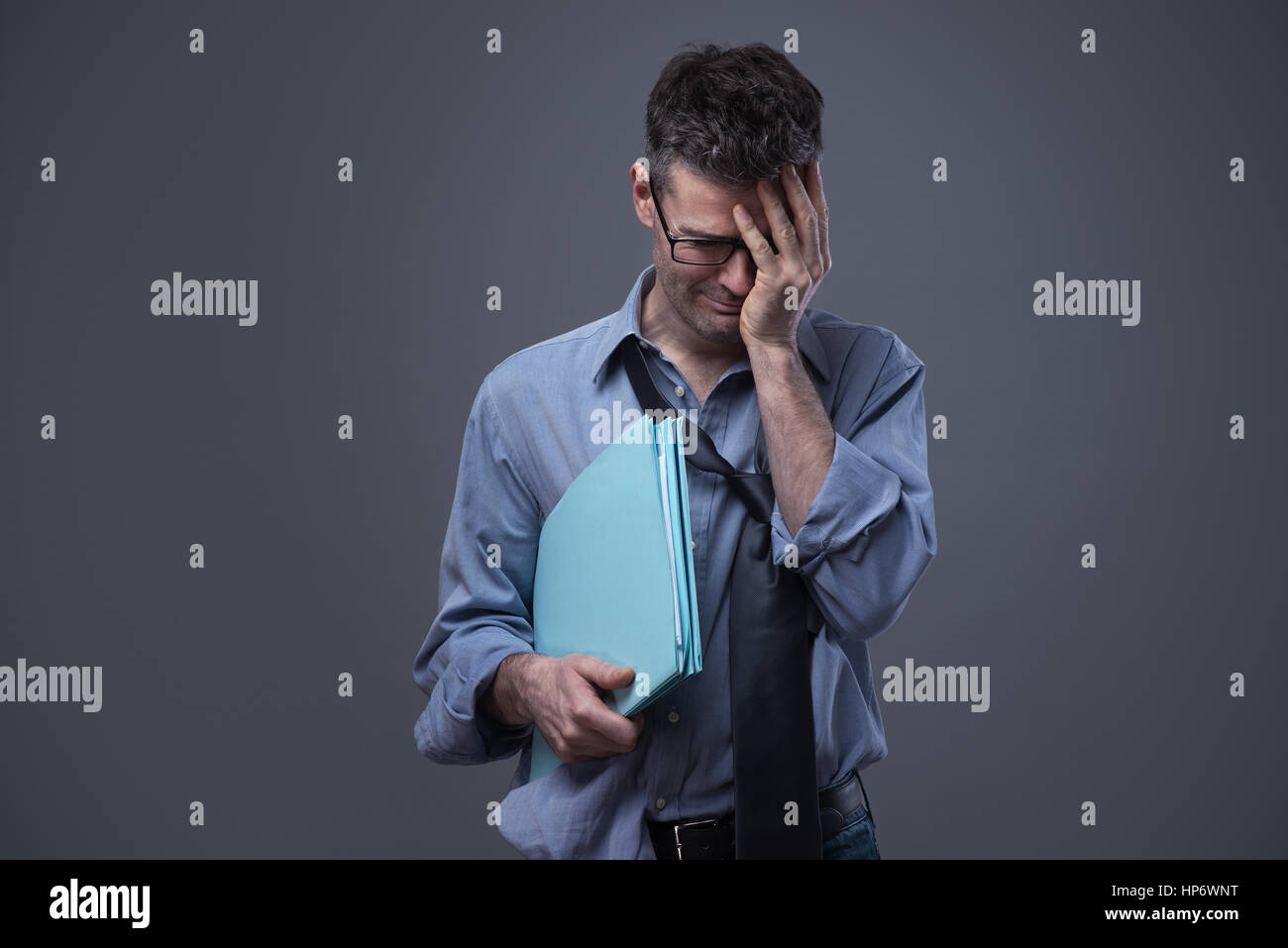 Nervous unkempt man hi-res stock photography and images - Alamy