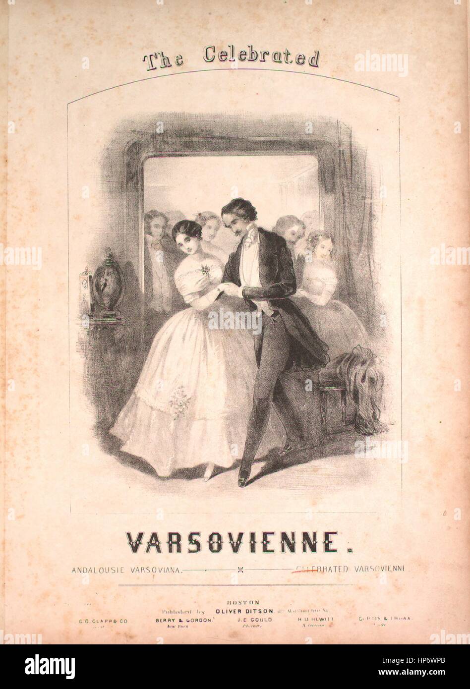 Sheet music cover image of the song 'The Celebrated Varsovienne ...