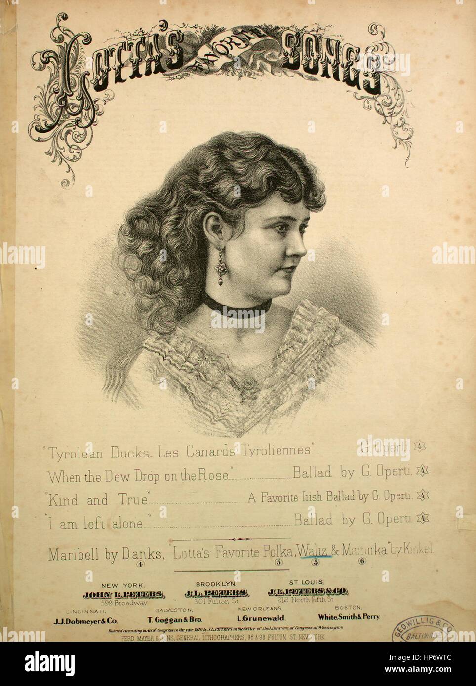 1870 songs hi-res stock photography and images - Alamy