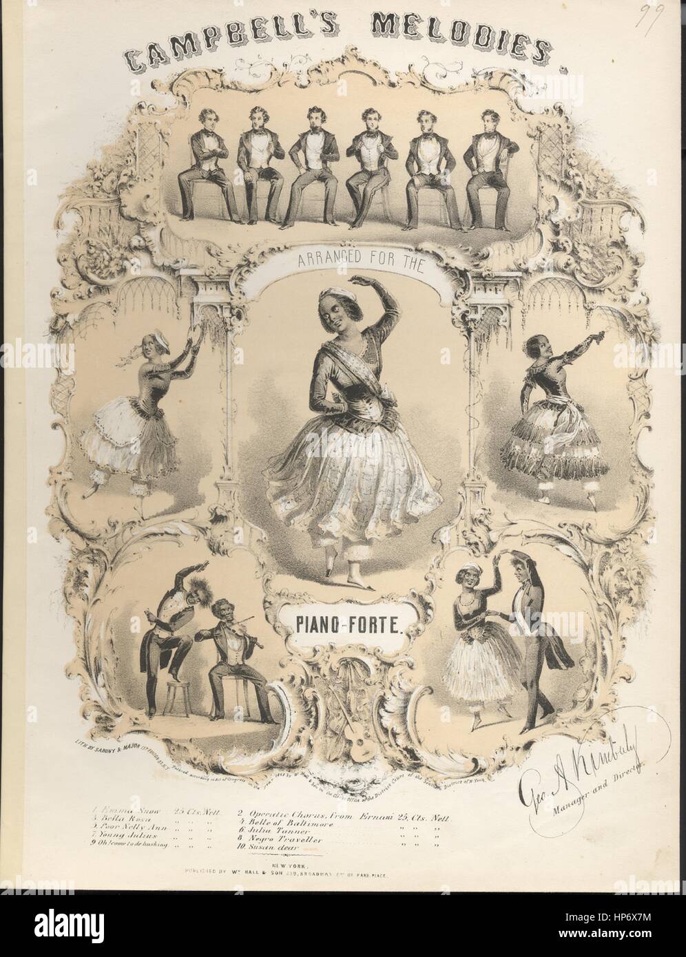 Sheet music cover image of the song 'Campbell's Melodies Susan Dear ...