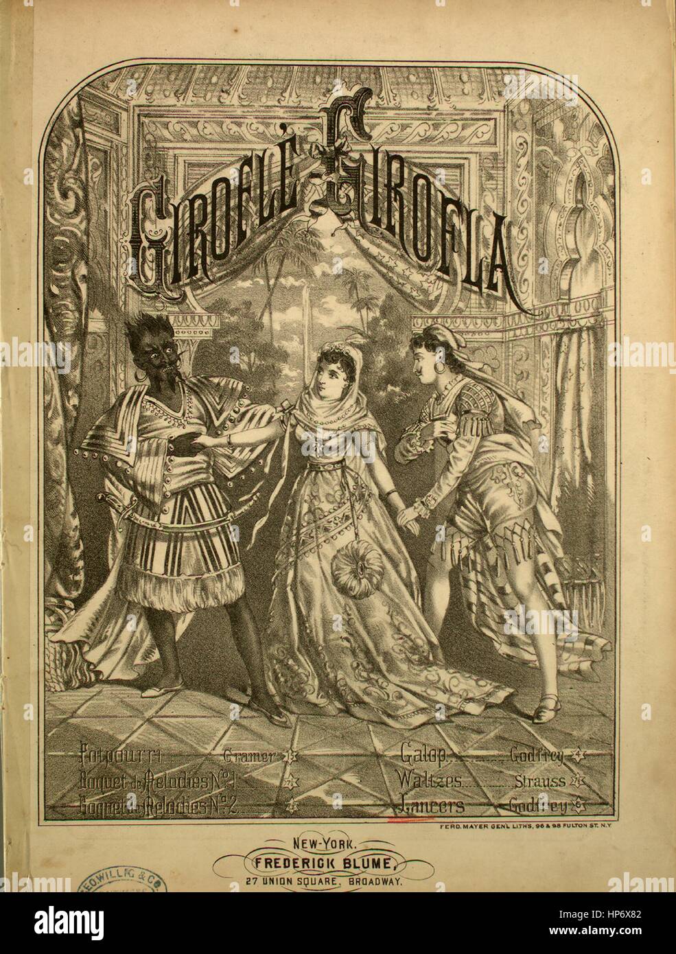 Sheet music cover image of the song 'Girofle Girofla Lancers', with ...