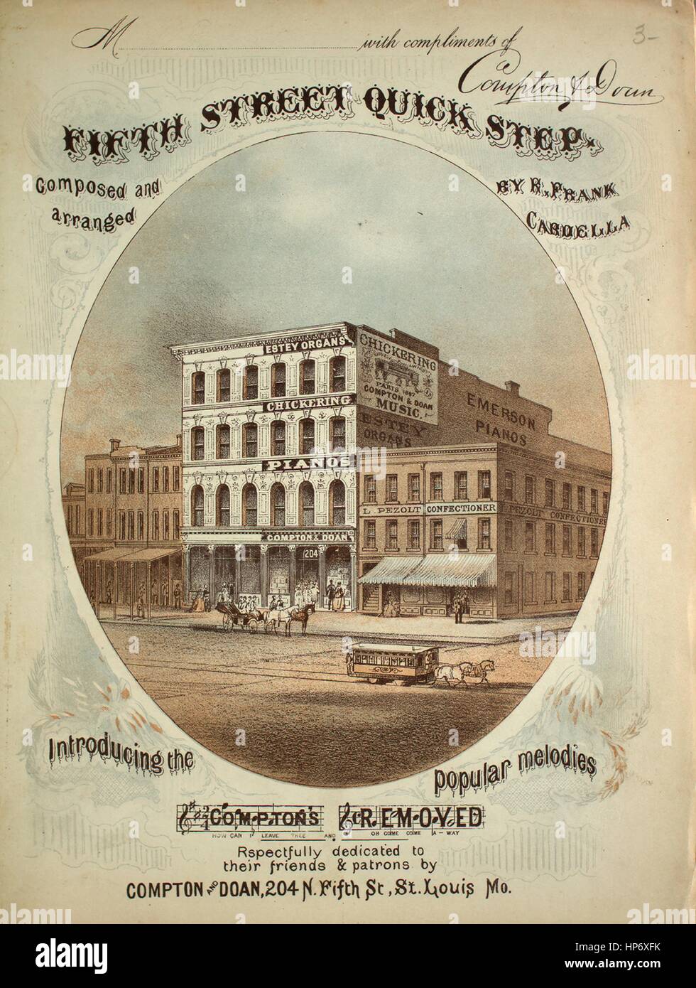 Sheet music cover image of the song 'Fifth Street Quick Step', with ...