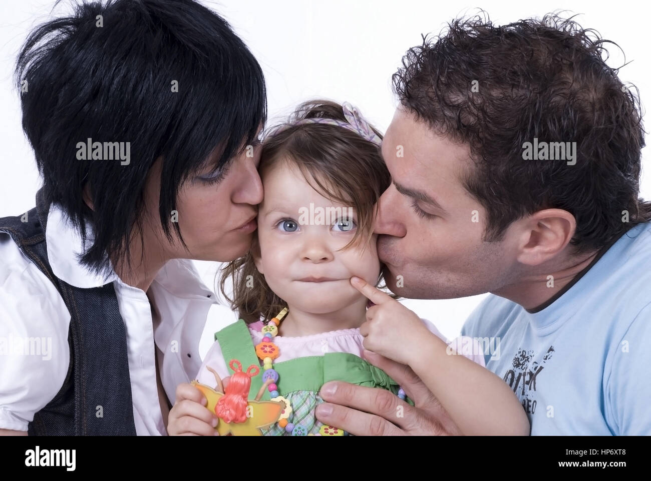 Model released , Eltern, 30+, und Tochter, 2 - parents and daughter ...