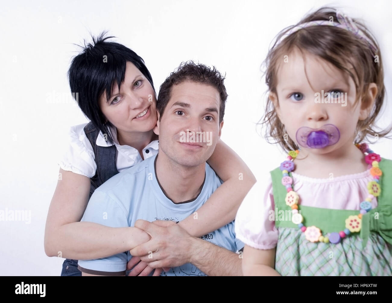 Model released , Eltern, 30+, und Tochter, 2 - parents and daughter ...