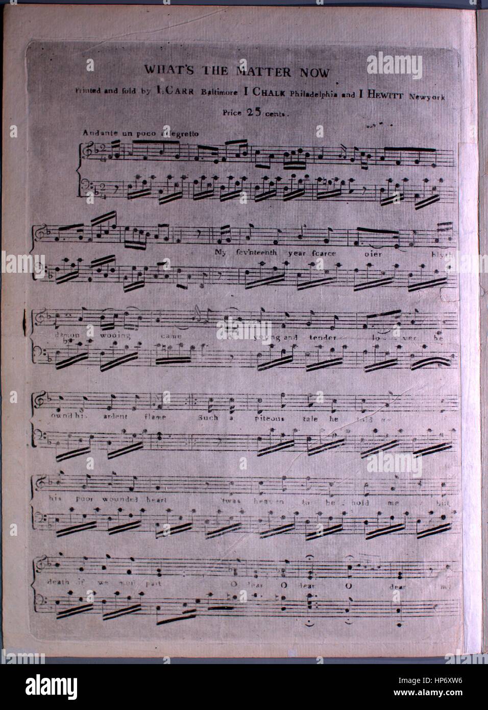 Sheet music cover image of the song 'What's The Matter Now', with ...