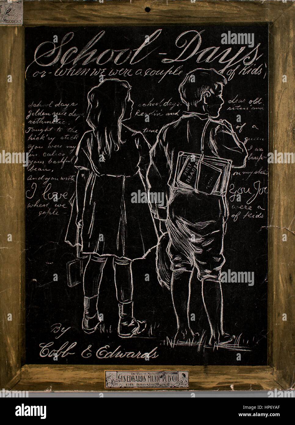 Sheet music cover image of the song 'School Days When We Were A Couple ...