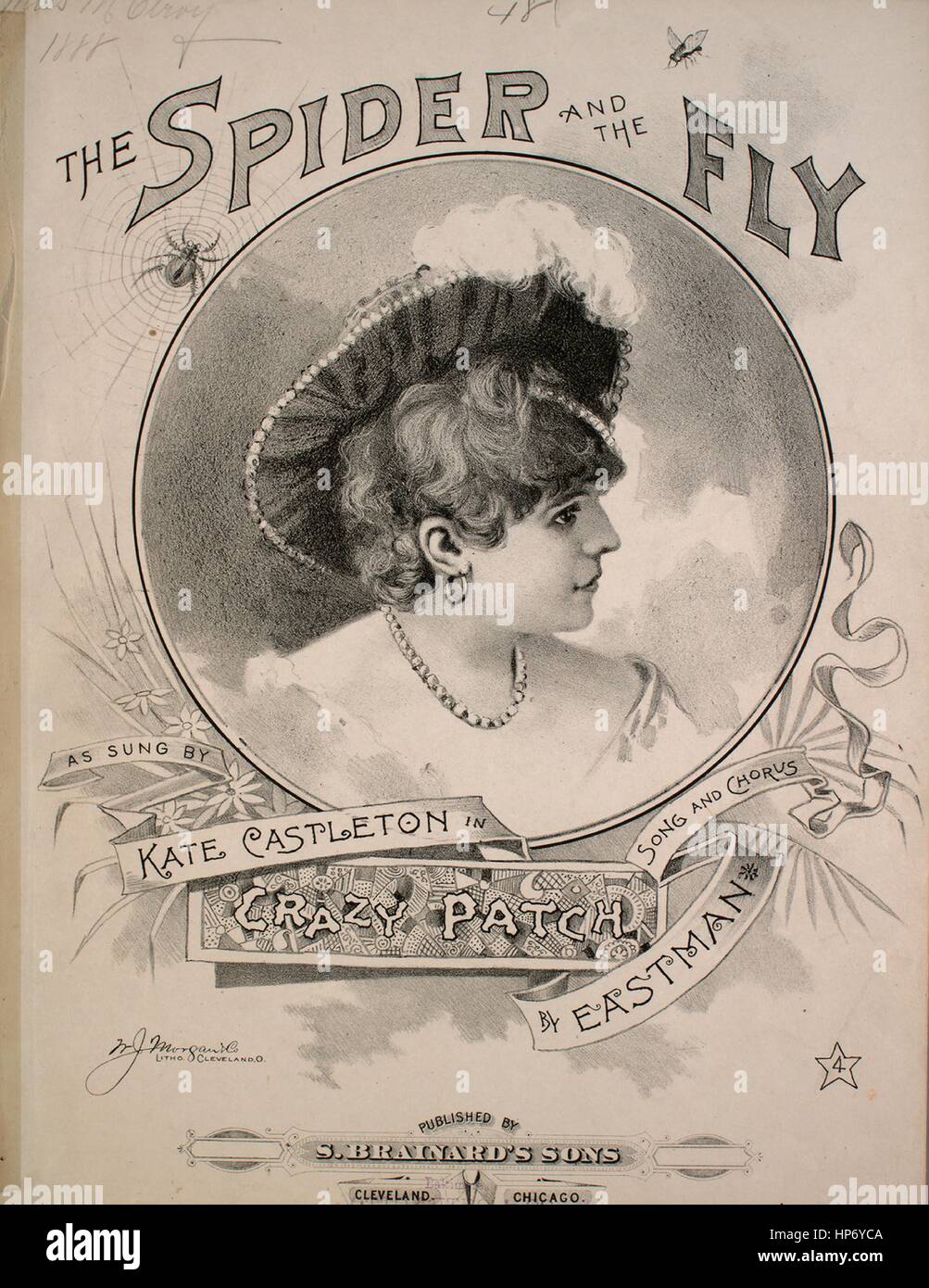 Sheet music cover image of the song 'The Spider and the Fly Song and ...