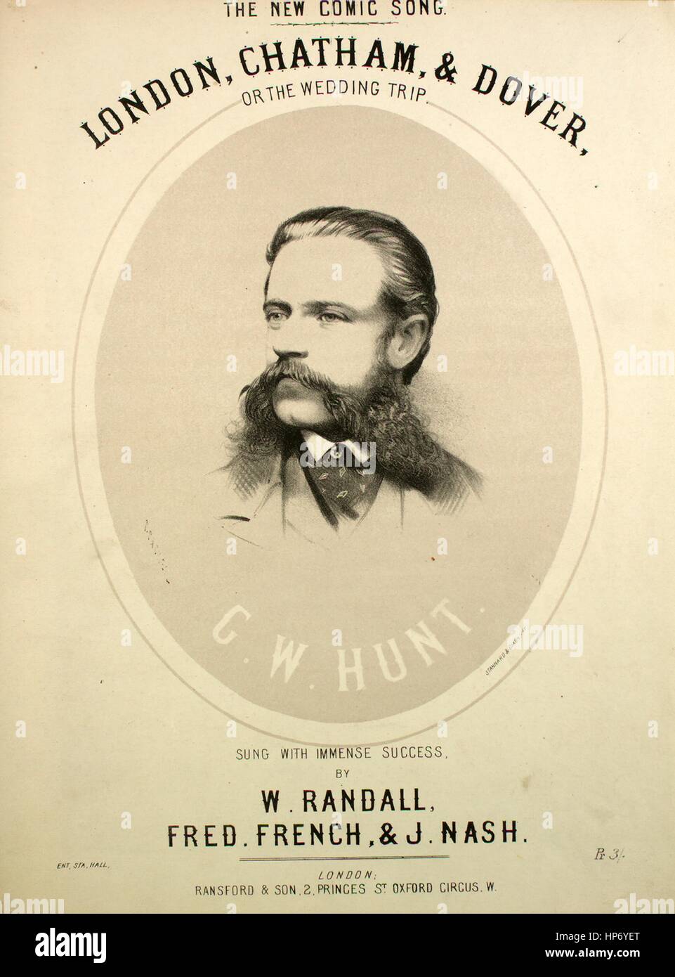 Sheet music cover image of the song 'London, Chatham, and Dover, or ...