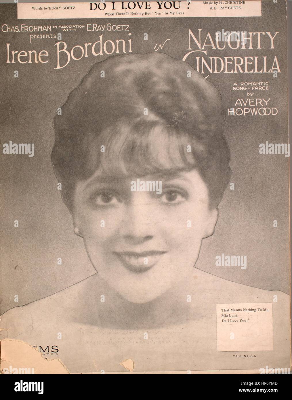 Sheet music cover image of the song 'Do I Love You?', with original ...