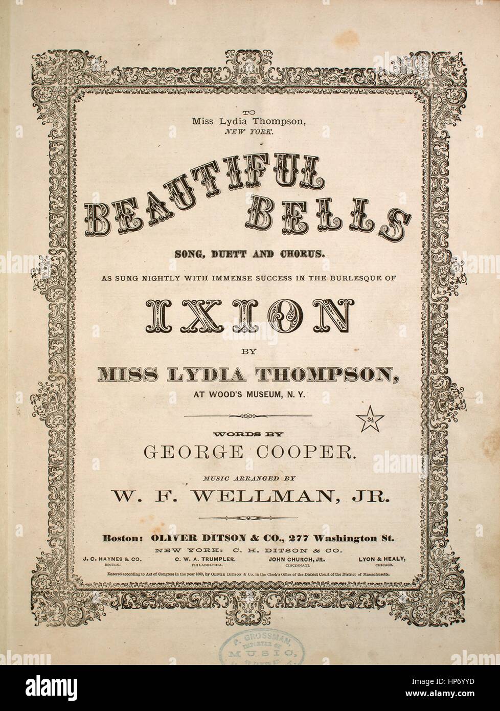 Sheet music cover image of the song 'Beautiful Bells Song, Duett and ...