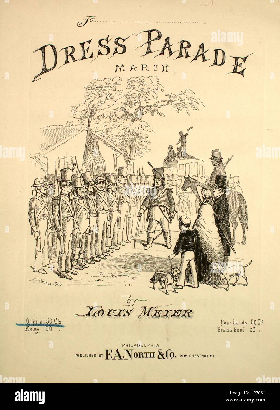 Sheet music cover image of the song 'Dress Parade March', with original ...