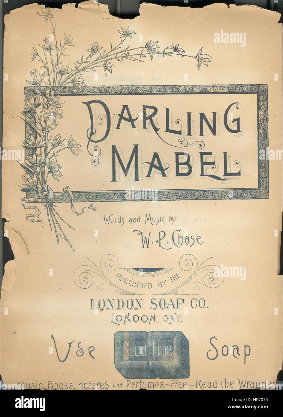 Sheet music cover image of the song 'Darling Mabel', with original ...