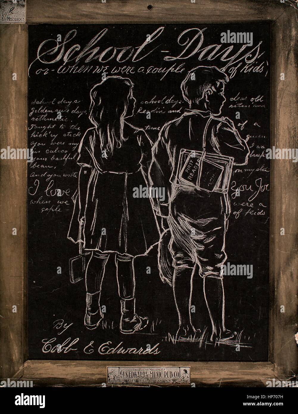 Sheet music cover image of the song 'School Days', with original ...