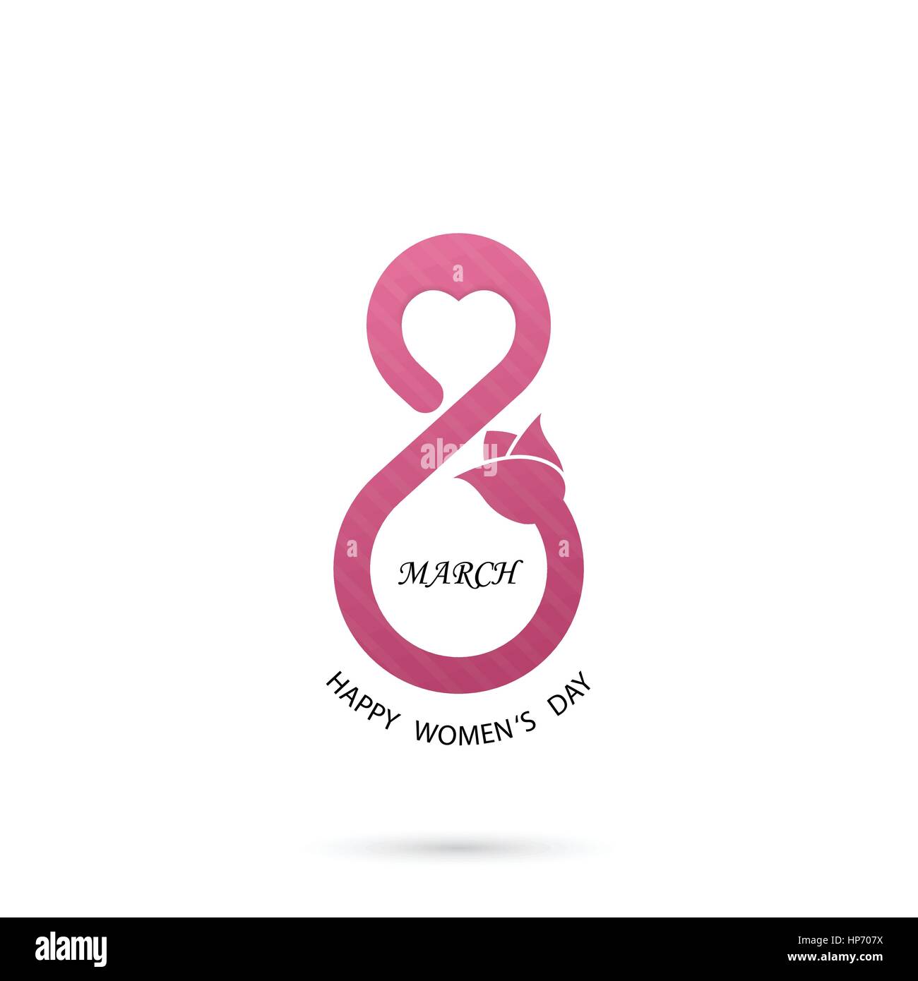 Creative 8 March logo vector design with international women's day icon ...