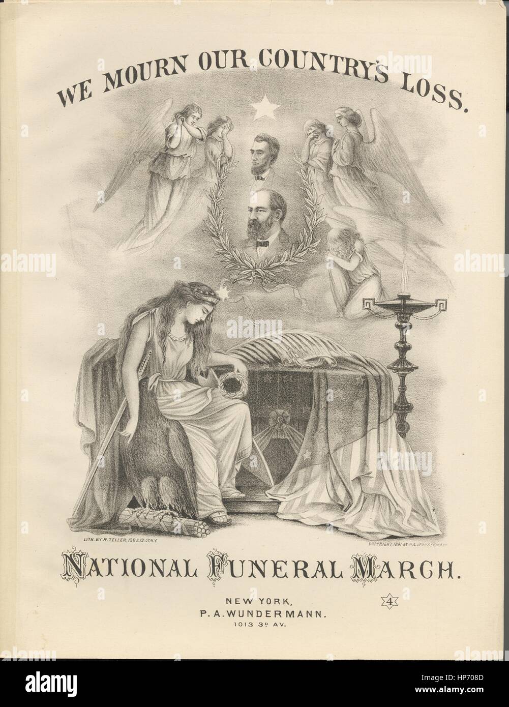 Sheet music cover image of the song 'We Mourn Our Country's Loss ...