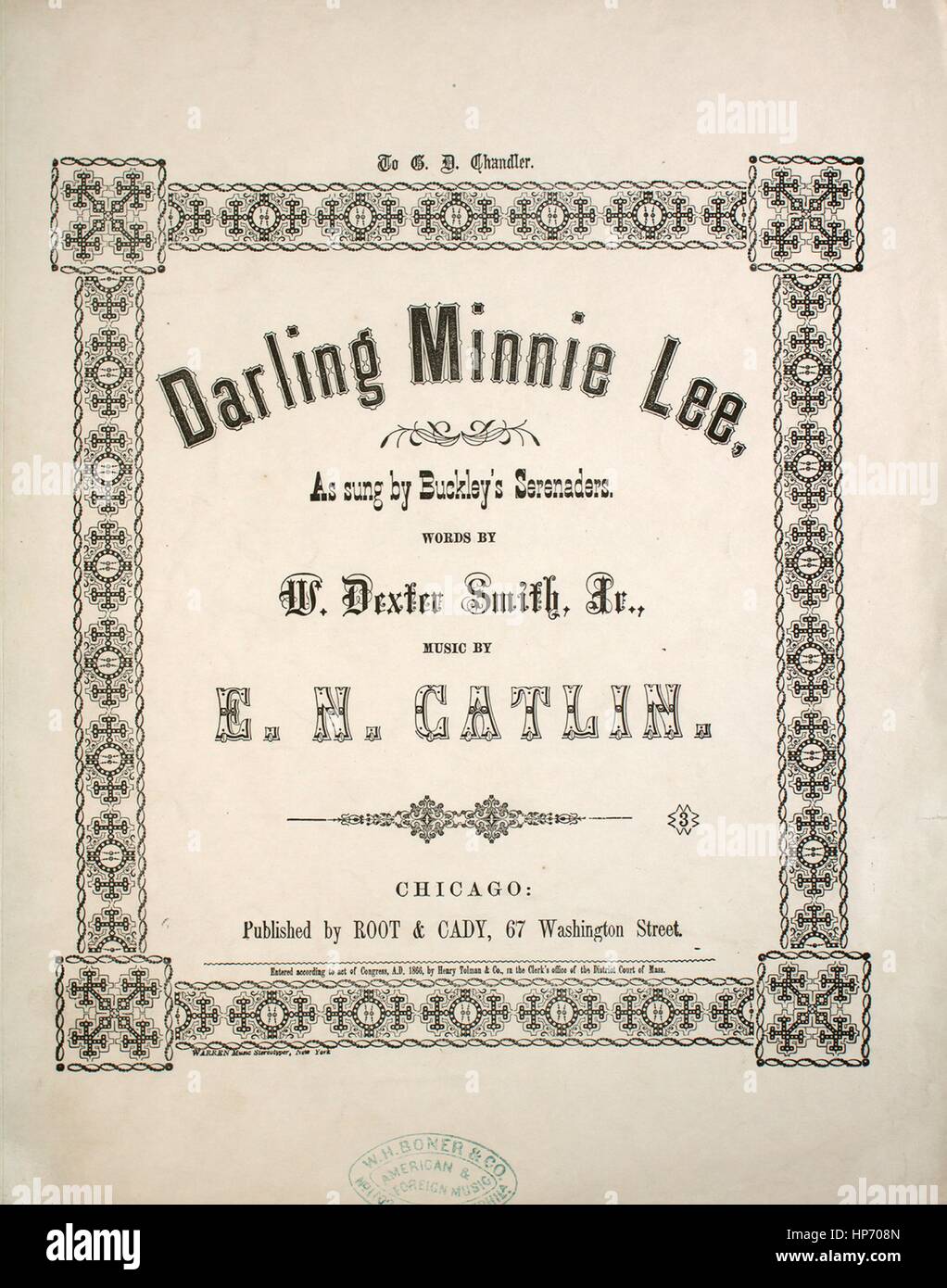 Sheet music cover image of the song 'Darling Minnie Lee', with original ...
