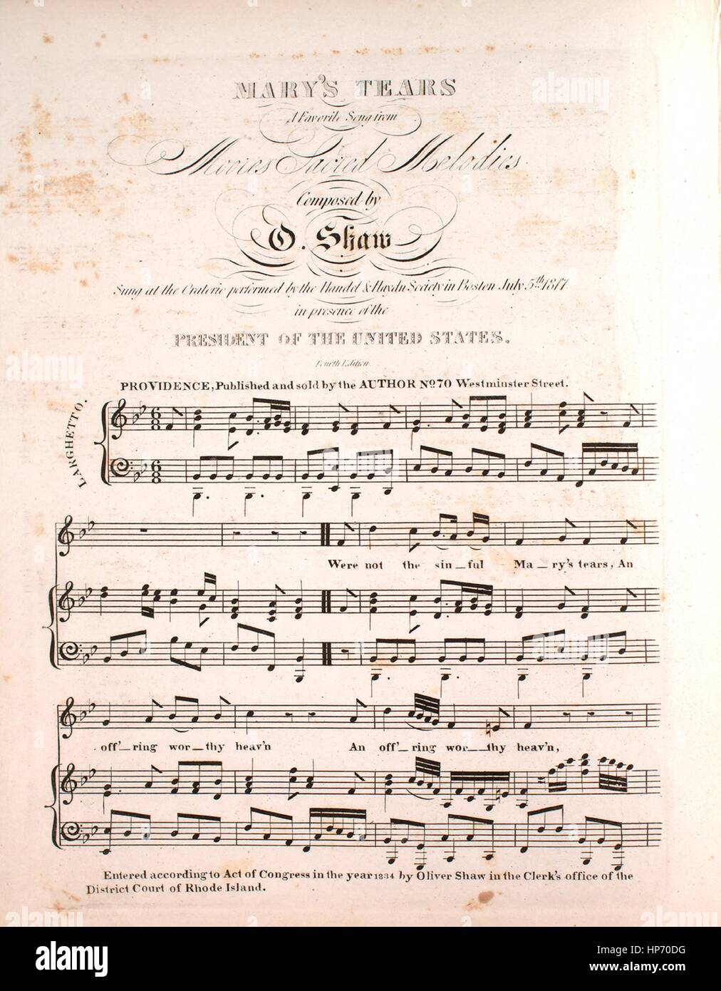 Sheet music cover image of the song 'Mary's Tears A Favorite Song from ...