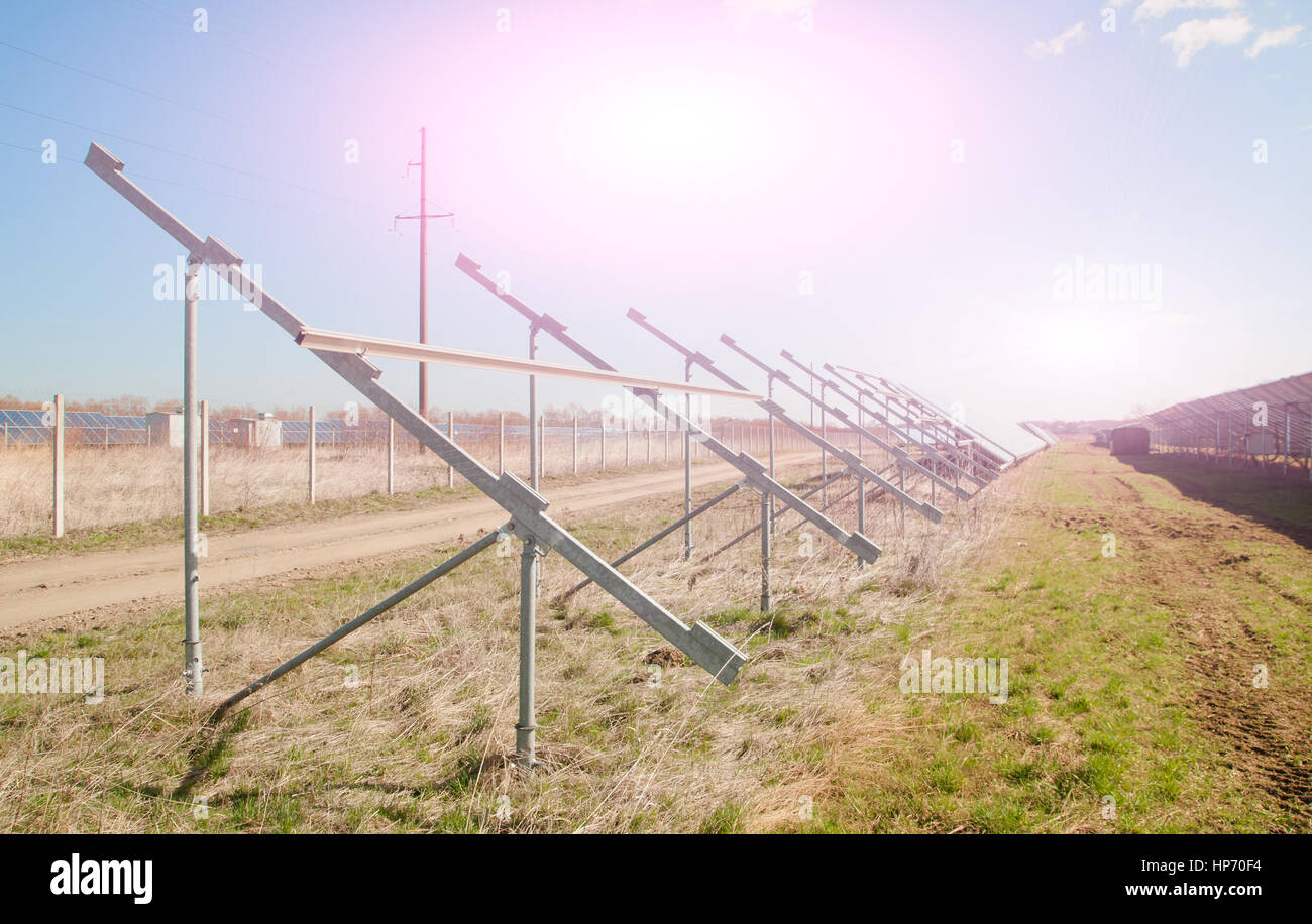 solar power plant in construction Stock Photo - Alamy