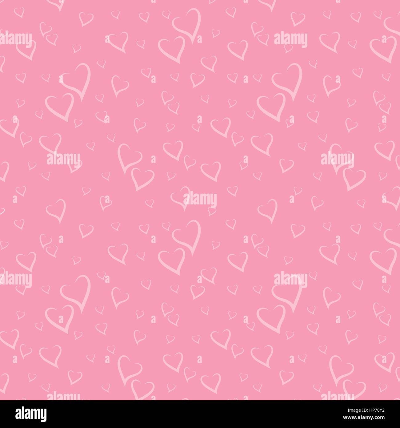 Vector Seamless Pattern with Stylized Hearts. Romantic Simple ...