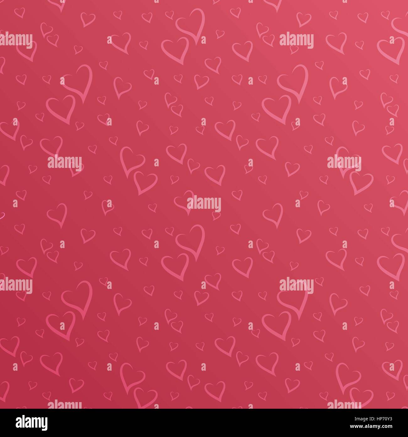 Vector Seamless Pattern with Stylized Hearts. Romantic Simple ...
