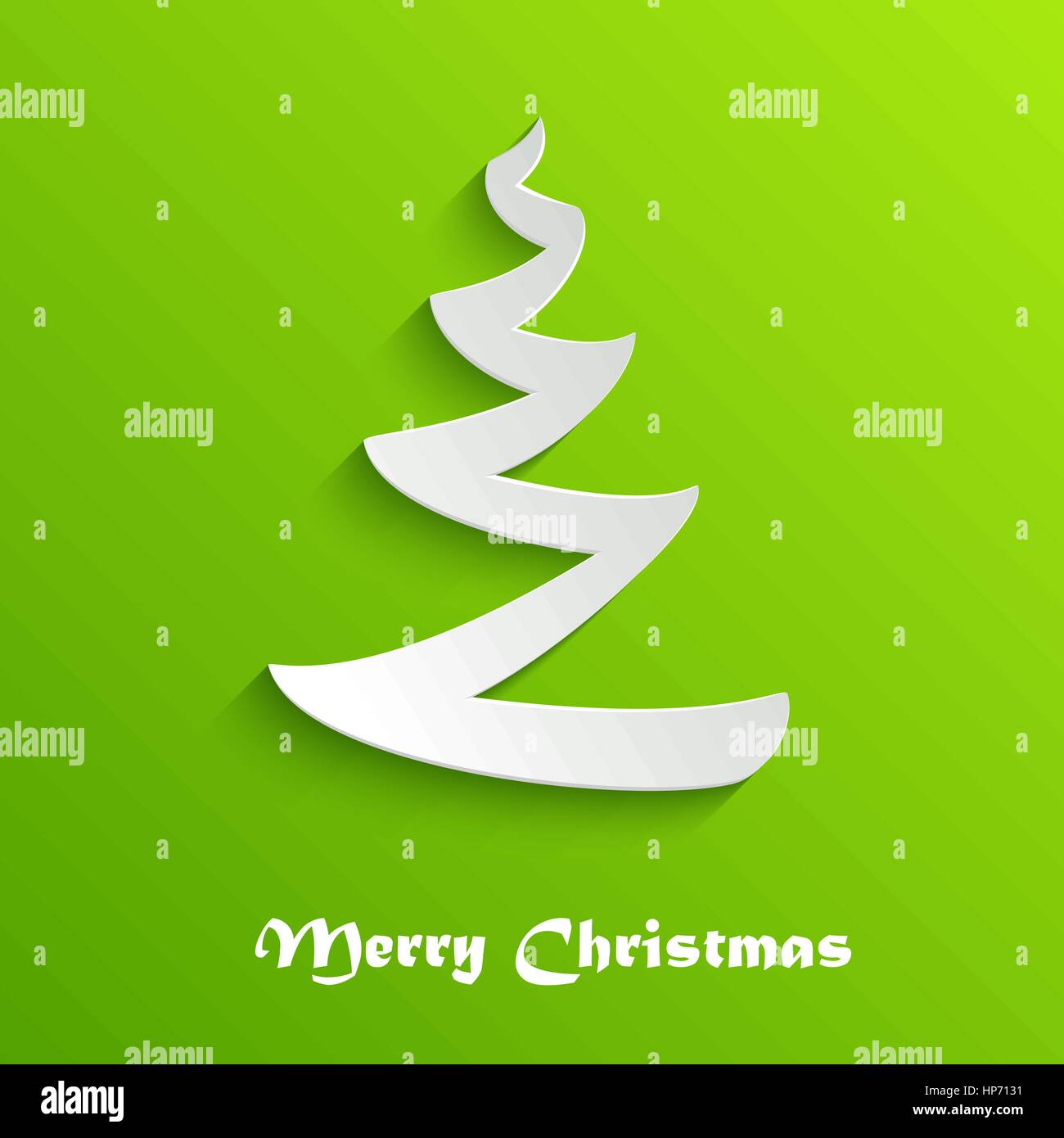 Christmas Tree - 3d Abstract New Year Background. Greeting Card Design ...