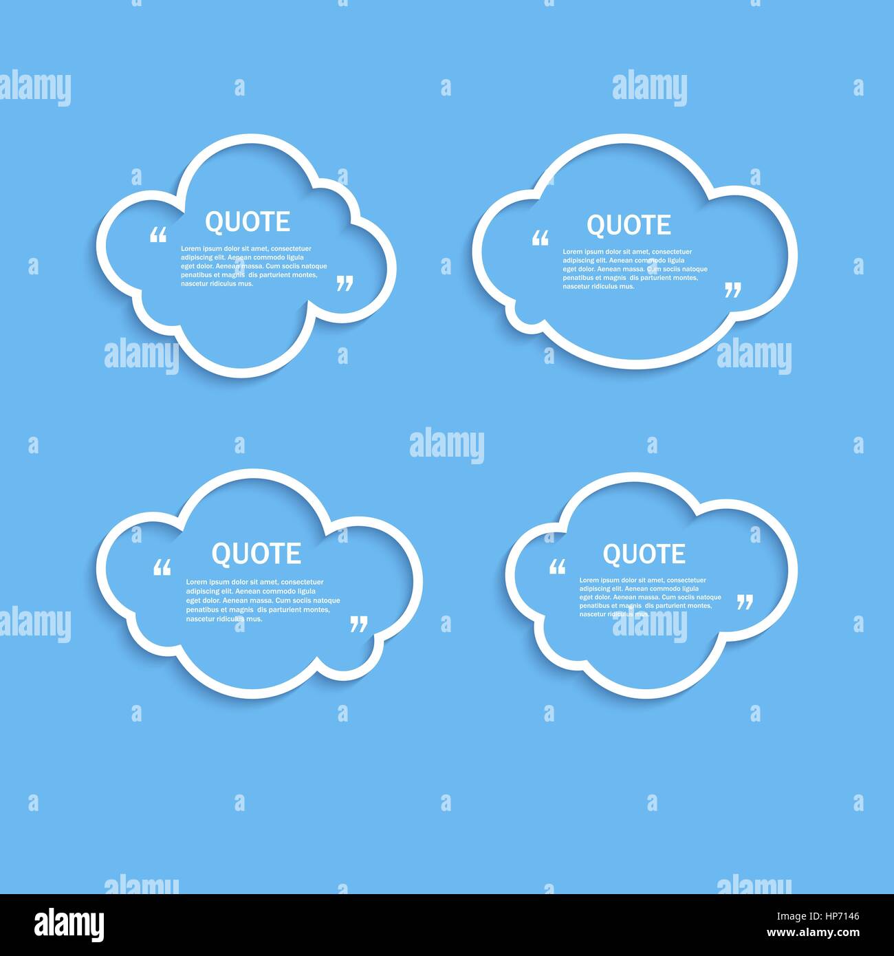 Quote outline clouds set, vector template Stock Vector Image & Art - Alamy