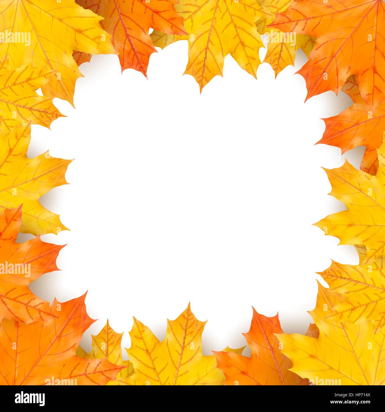 Autumn leaves banner isolated leaf Stock Vector Images - Alamy