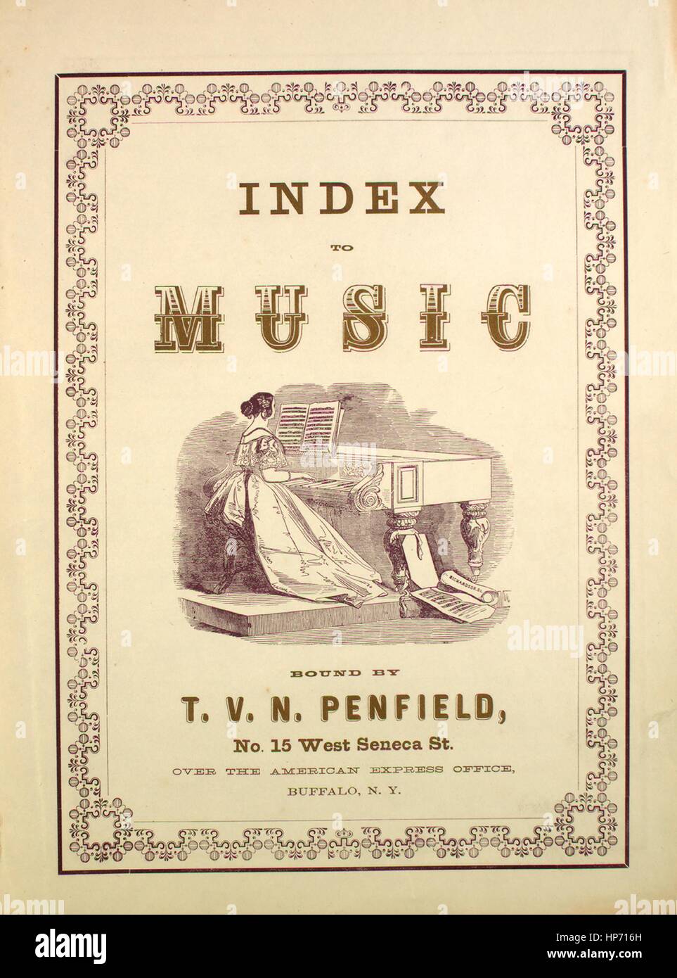 Sheet music cover image of the song 'Index to Music', with original ...
