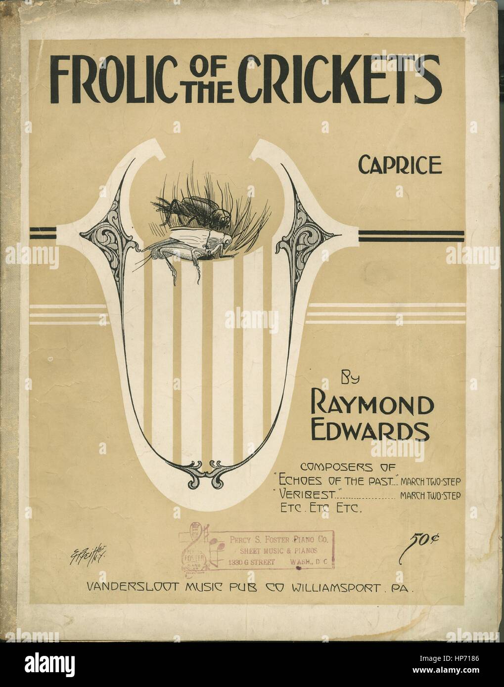 Sheet music cover image of the song 'Frolic of the Crickets Caprice ...