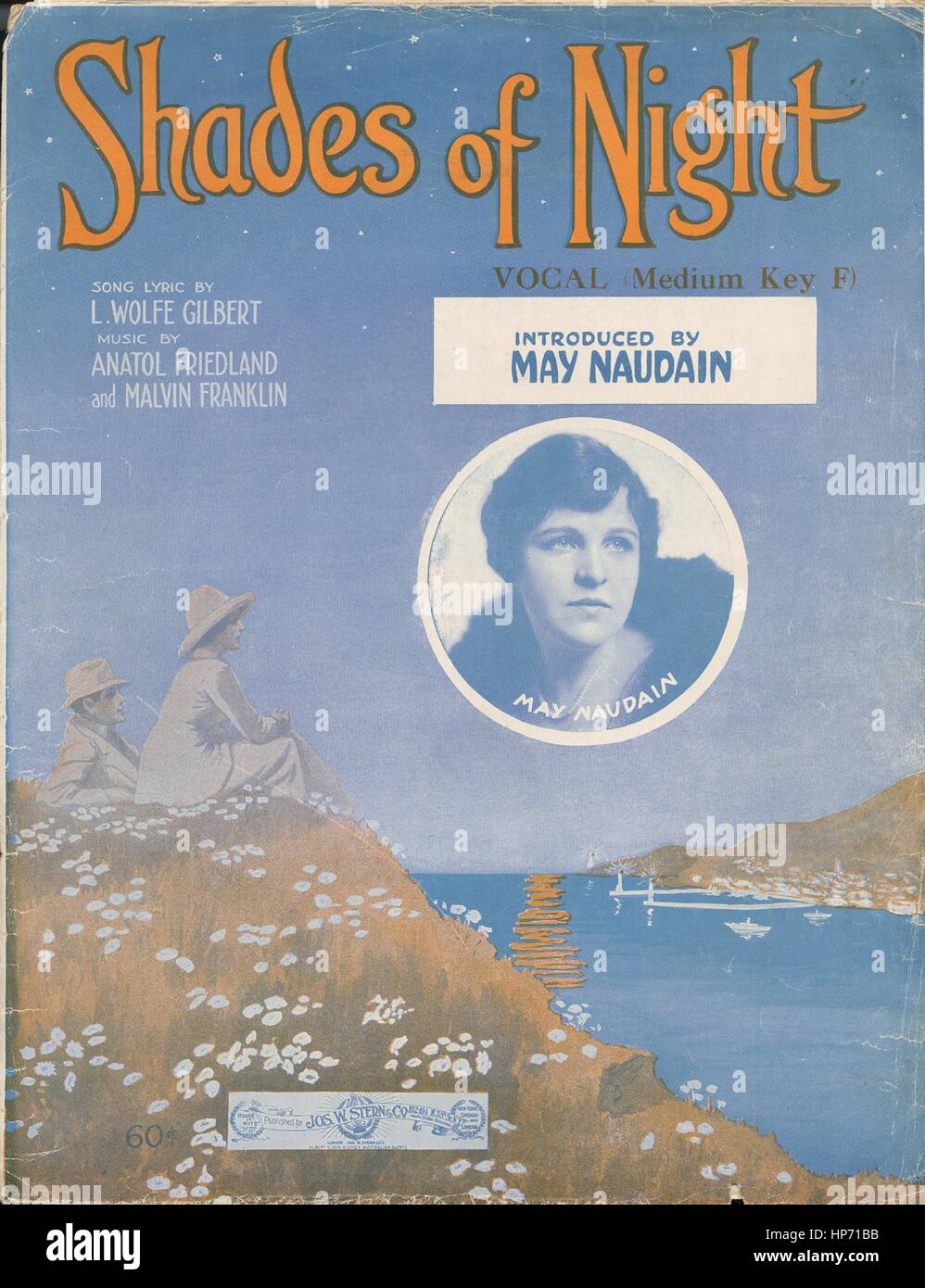 Sheet music cover image of the song 'Shades of Night', with original ...