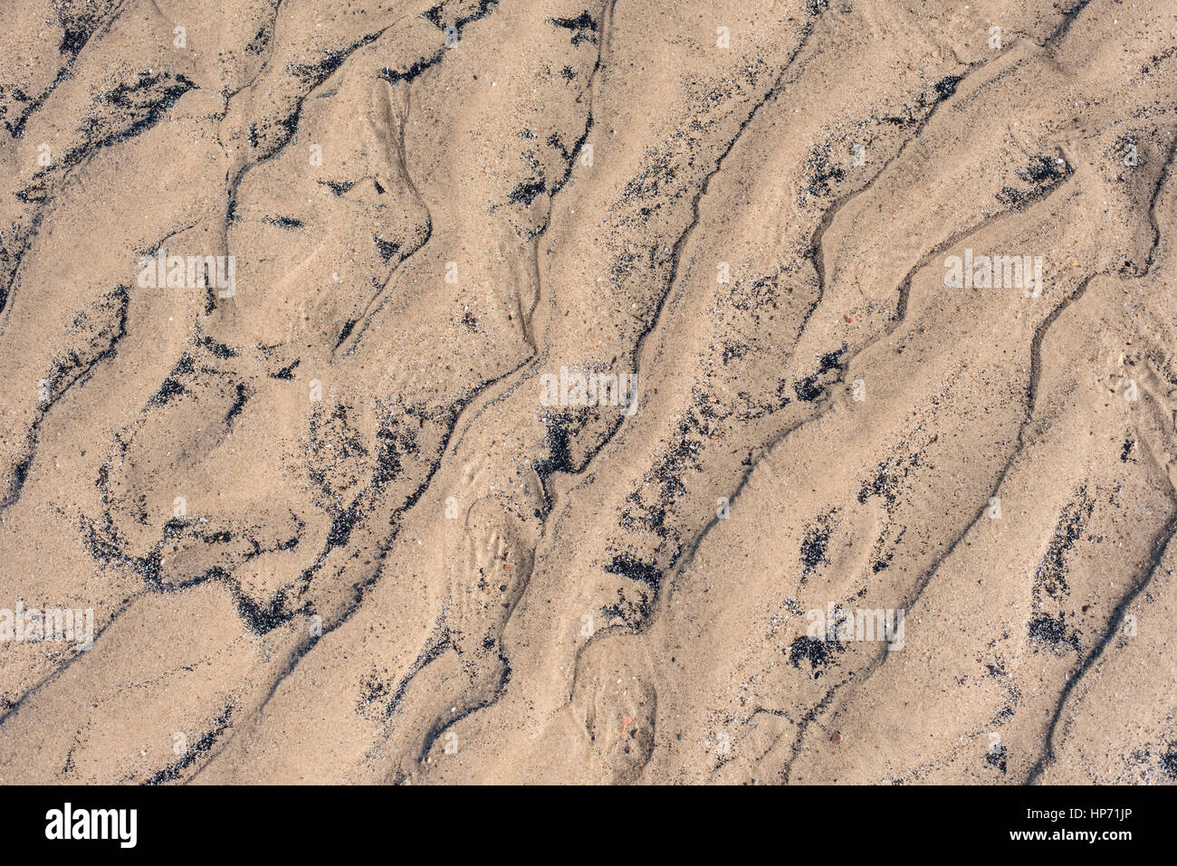 Sand and sea coal on Saltburn beach Stock Photo - Alamy