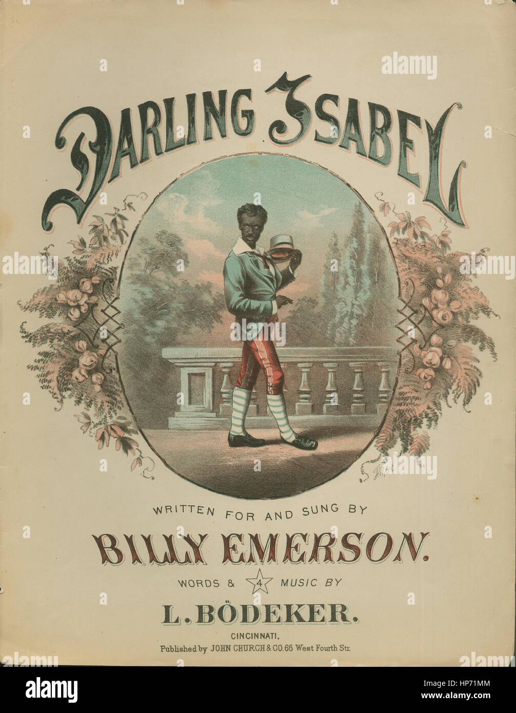 Sheet music cover image of the song 'Darling Isabel', with original ...