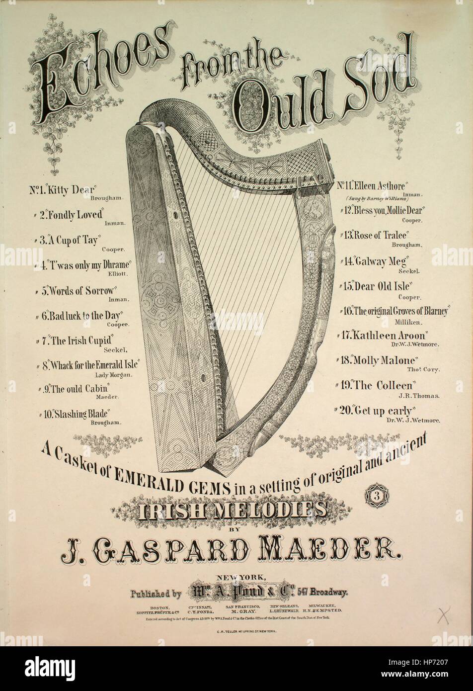 Sheet music cover image of the song 'Echoes From the Ould Sod No 13 ...