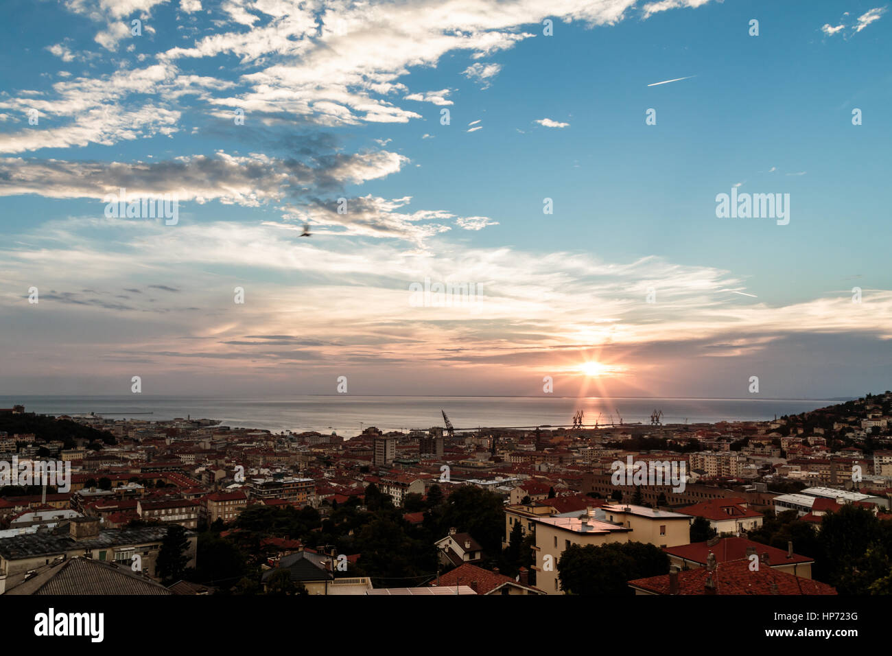 The city of Trieste in a summer evening Stock Photo - Alamy