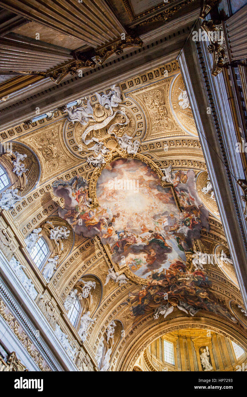 Gesu ceiling rome hi-res stock photography and images - Alamy