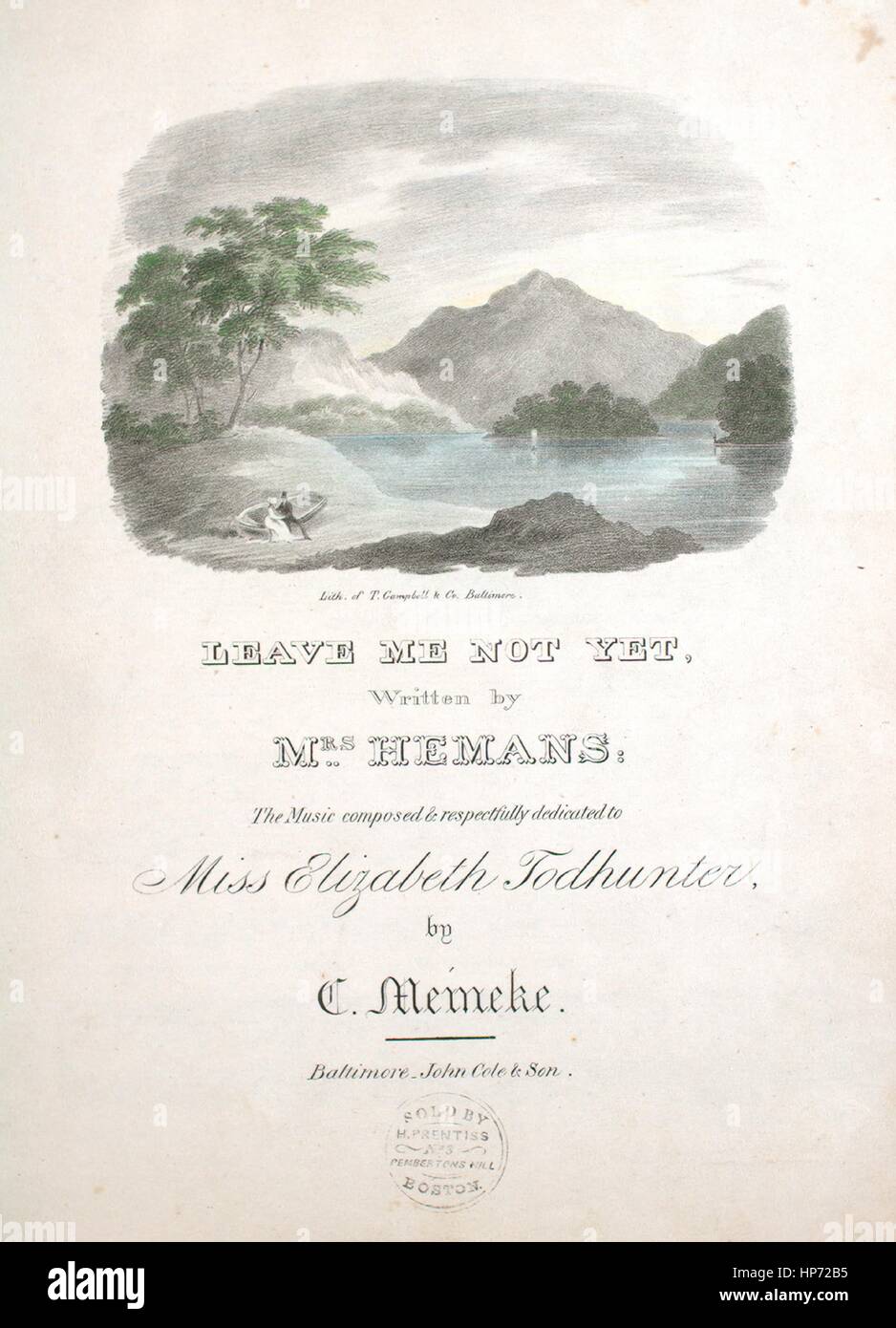 1834 sheet music hi-res stock photography and images - Alamy