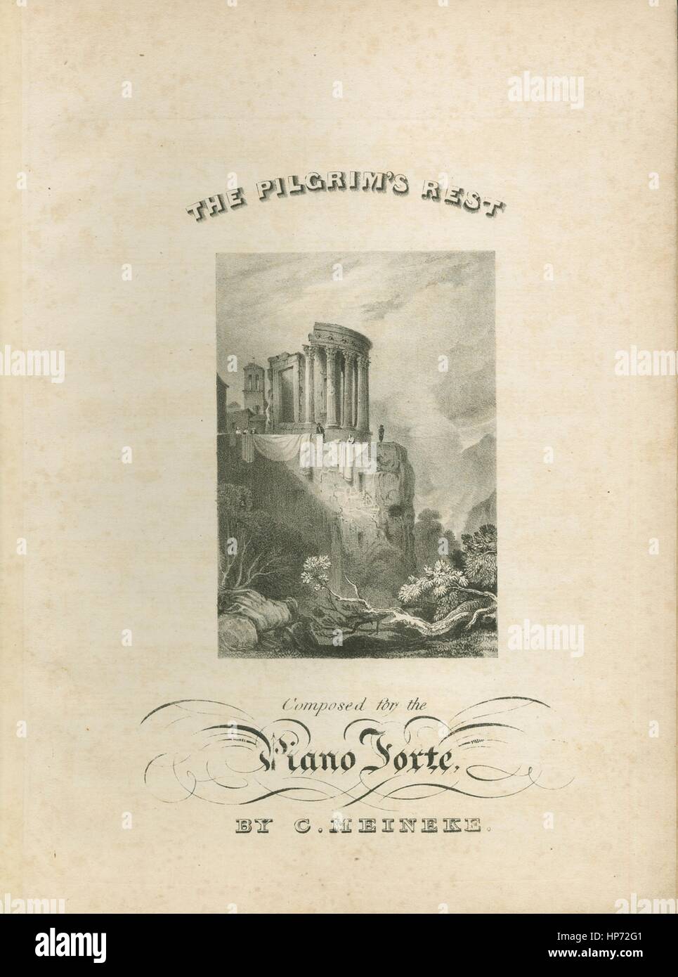Sheet music cover image of the song 'The Pilgrim's Rest', with original ...