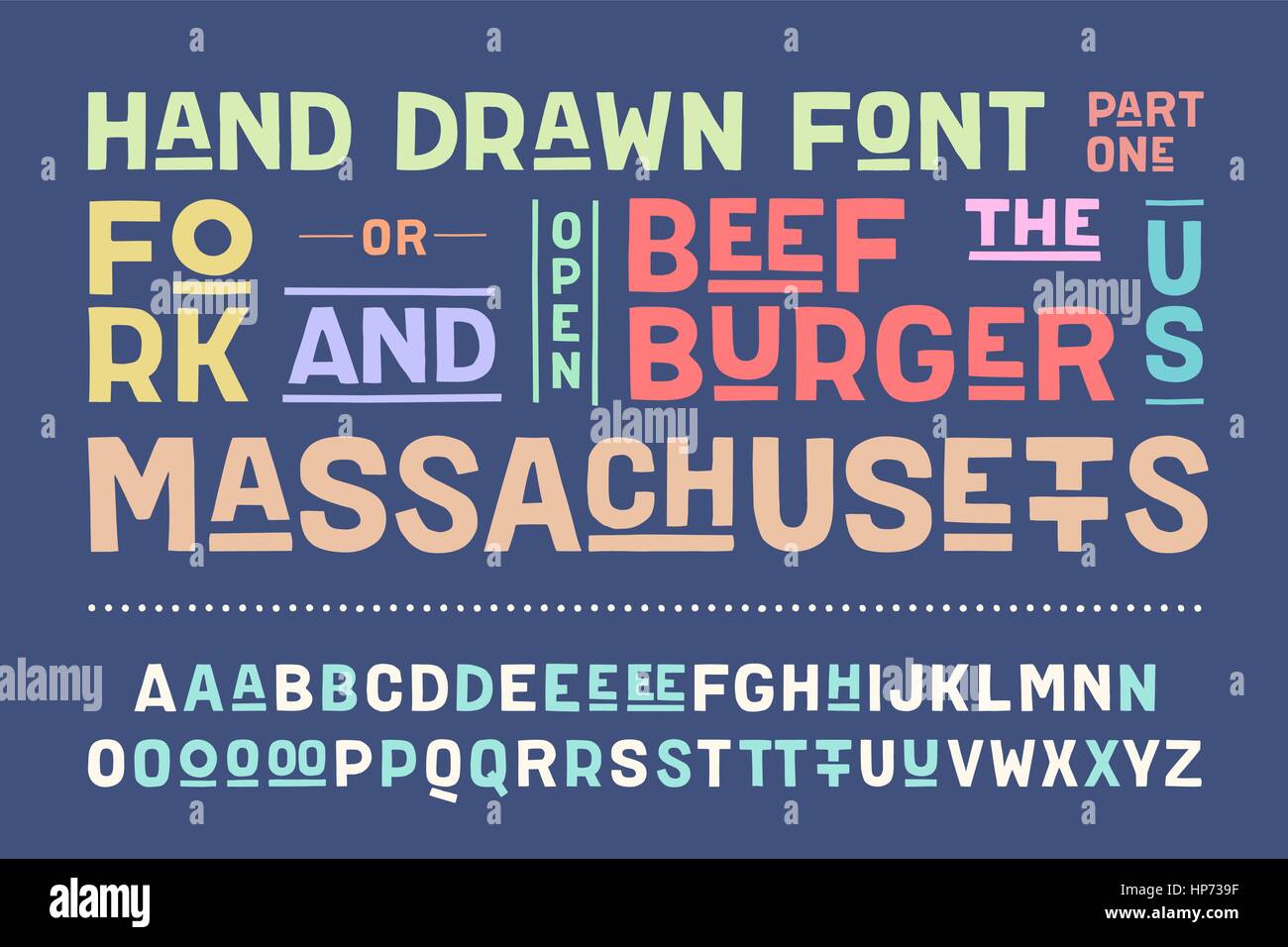 Hand-drawn alphabet and font. Part One Stock Vector Image & Art - Alamy